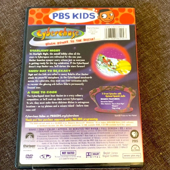 Thirteen/WNET | Other | 32 Pbs Kids Cyberchase Starlight Night Dvd ...